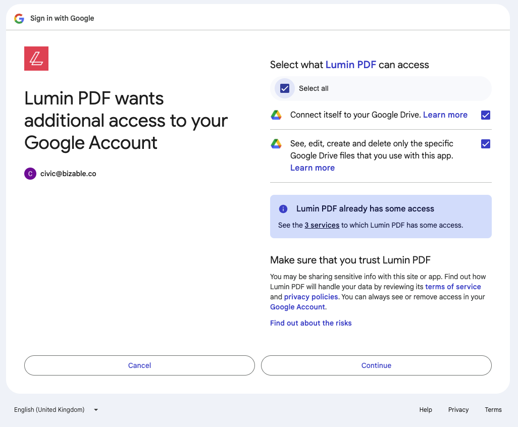 I didn't create an account with Lumin. Why do I have one?